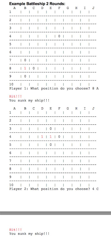 Solved Example Battleship 2 Rounds B Cde F G H Ij 10 Player