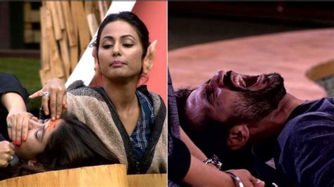 Bigg Boss 11 Preview Hina Khan Tortures Bandgi Akash Dadlani Waxes