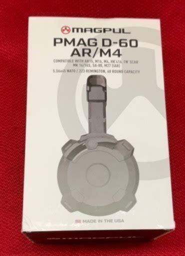 Magpul D60 Drum Magazine Ar15 M16 Hk416 Fn Scar Mk16 Sa 80 M27 Iar