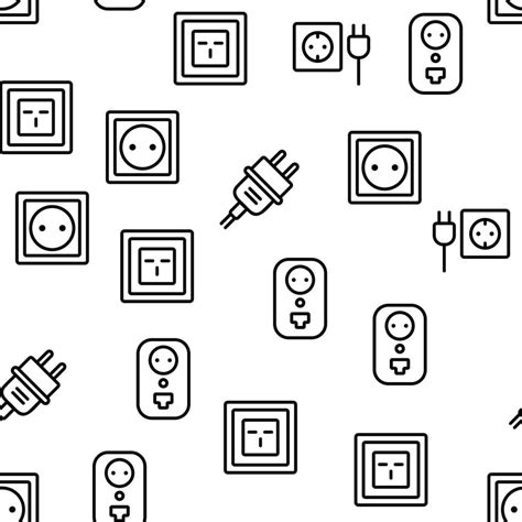 Electric Power Socket Vector Seamless Pattern 10302392 Vector Art At Vecteezy