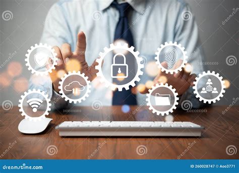 Cybersecurity Identification Fingerprint Scanner For Access Personal Data Automate Operation