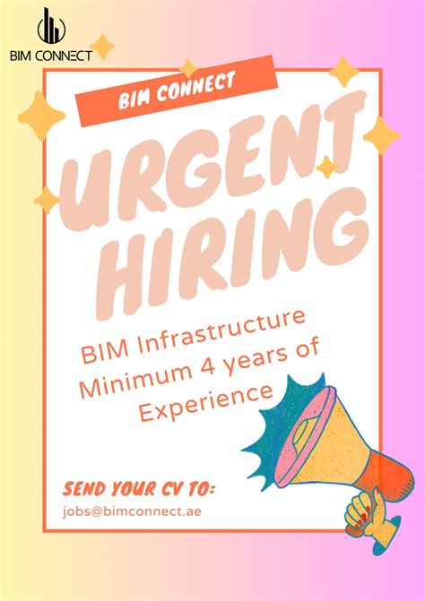 Hiring Alert Bim Infrastructure Dubai Join Immediately Apply Now Follow Us Jobs