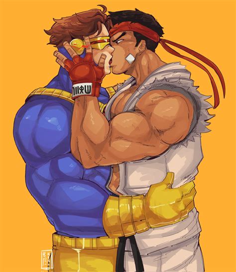 Ryu And Cyclops Street Fighter And 5 More Drawn By Noodleshopkenz