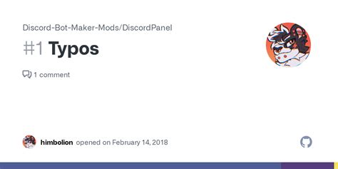 typos · issue 1 · discord bot maker mods discordpanel · github