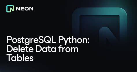 Postgresql Python Delete Data From Tables