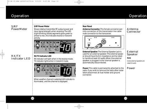 Cobra Electronics 18wxstii Non Broadcast Transmitter Cb User Manual
