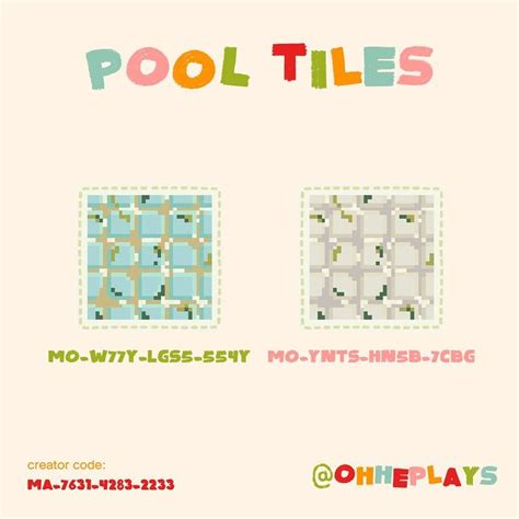 Jacob On Instagram “my Pool Tile Codes Are Now Available These