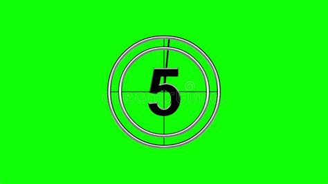 Countdown 10 Seconds Motion Graphics With Green Screen Background Stock