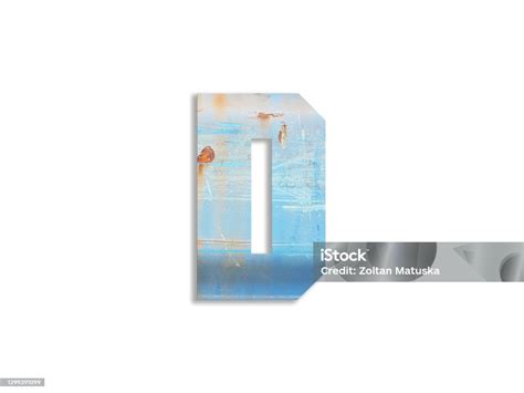 3d 일러스트레이션 레터 D 라이트 블루 컬러 녹슨 철금속 알파벳 고립 된 디자인 요소 0명에 대한 스톡 사진 및 기타 이미지 0명 3차원 형태 강철 Istock