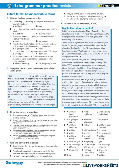 6602522 Extra Grammar Practice Revision Unit 5 B2