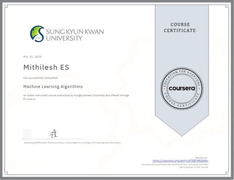Mithilesh Es On Linkedin Completed Machine Learning Algorithm On