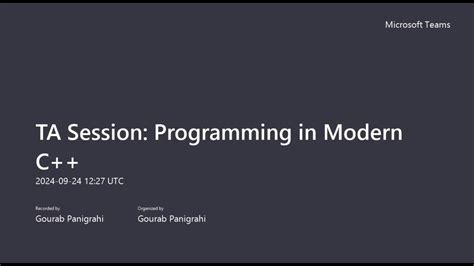 Programming In Modern C Week 9 Nptel Ta Sessions Youtube