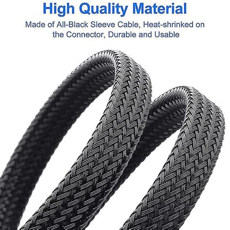 Pwm Fan Hub Splitter 4 Pin Black Sleeved 5 Way Pc Cpu Cooling Case Fan Extension Splitter