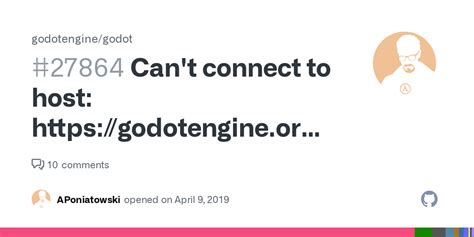 Cant Connect To Host Asset Libraryapi · Issue 27864 · Godotengine