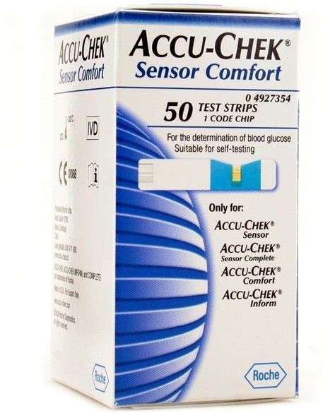 Accu Chek Sensor Comfort Test Strips 50 Glucometer Price In India Buy Accu Chek Sensor
