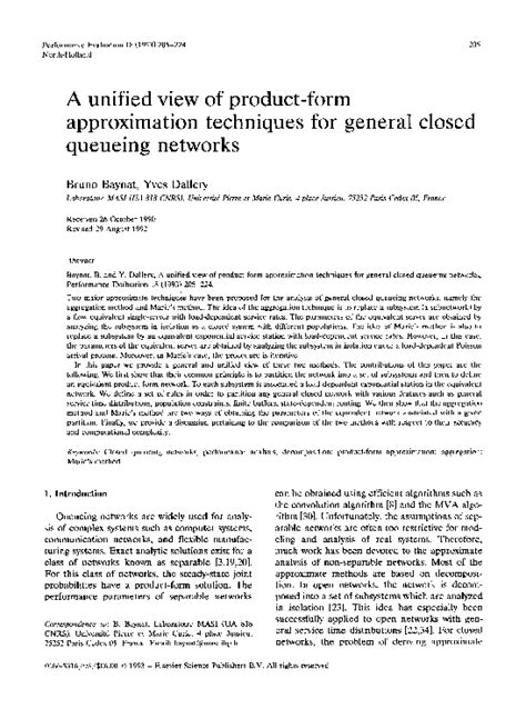 Pdf A Unified View Of Product Form Approximation Techniques For