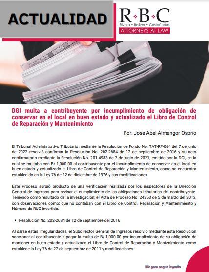 Dgi Multa A Contribuyente Por Incumplimiento De Obligación De Conservar En El Local En Buen