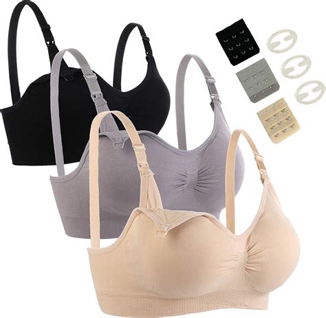 Seitop 3 Pack Nursing Bra For Woman Seamless Breastfeeding Bras At