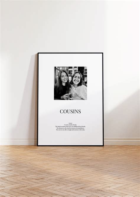 Personalised Cousin Definition Print Cousins Friend Poster Etsy