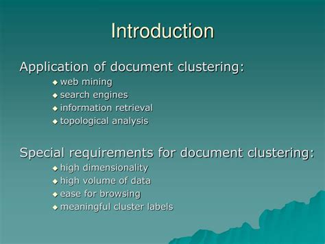 Ppt Hierarchical Document Clustering Using Frequent Itemsets Benjamin