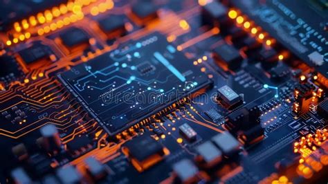 Modern Circuit Board Showing Innovative Engineering And Technology Stock Video Video Of