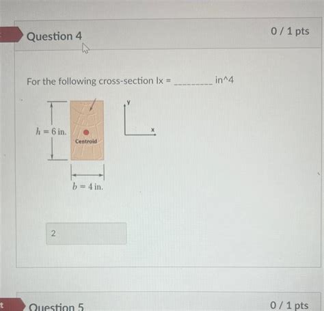 Solved For The Following Cross Section Ix In ∧4