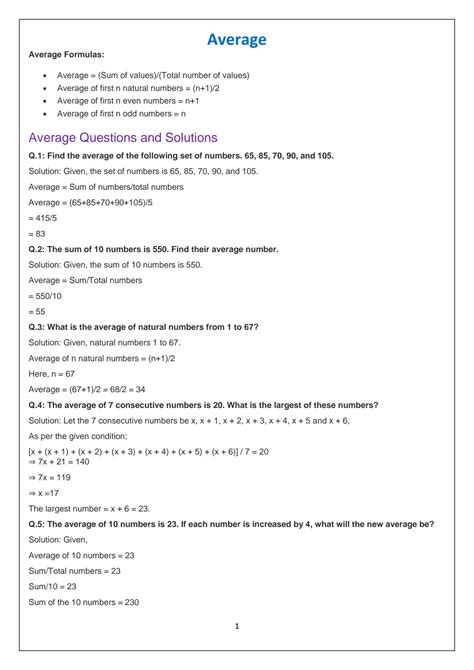 Solution Averageformulas Average Of Odd Number Average Of Even Number