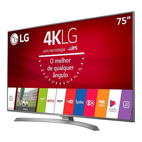Smart Tv Led 75 Polegadas Lg 75uj6585 Ultra Hd 4k Wifi Com Conversor Digital Smart Tv