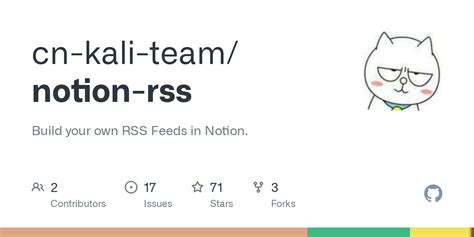 Github Cn Kali Teamnotion Rss Build Your Own Rss Feeds In Notion