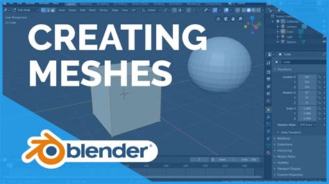 Creating Meshes Blender 280 Fundamentals Youtube