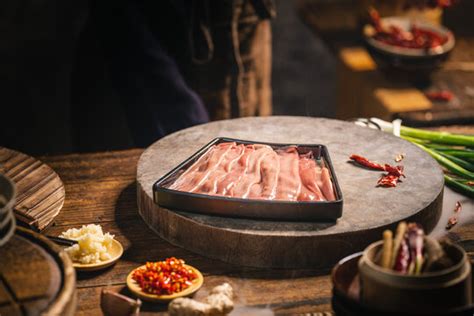 农家复古风格重庆火锅大刀腰片中国菜系食品餐饮摄影素材汇图网