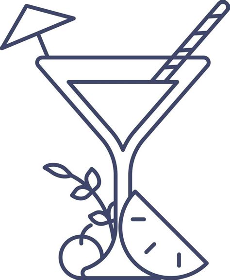 Isolated Martini Glass Icon With Orange Slice Icon 24197986 Vector Art