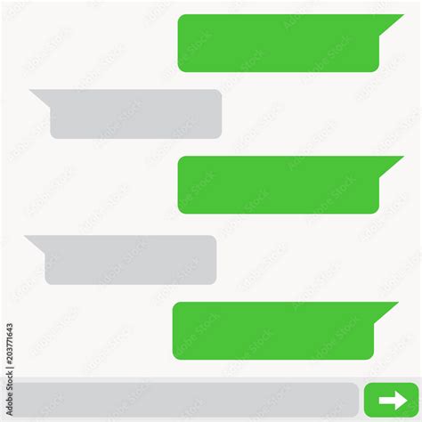 Mobile Ui Kit Chat Messenger Chat App Template Interface Vector Screen Mobile Chat Stock