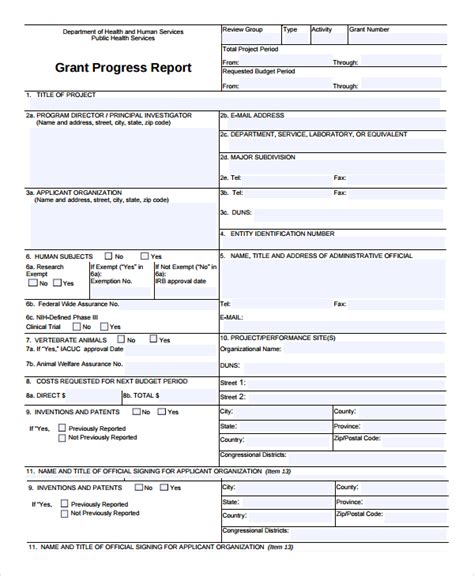 Free 8 Sample Grant Report Forms In Ms Word Pdf