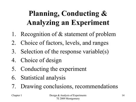 Design And Analysis Of Engineering Experiments Pptx
