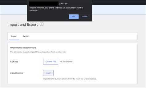 Import And Export PB Settings