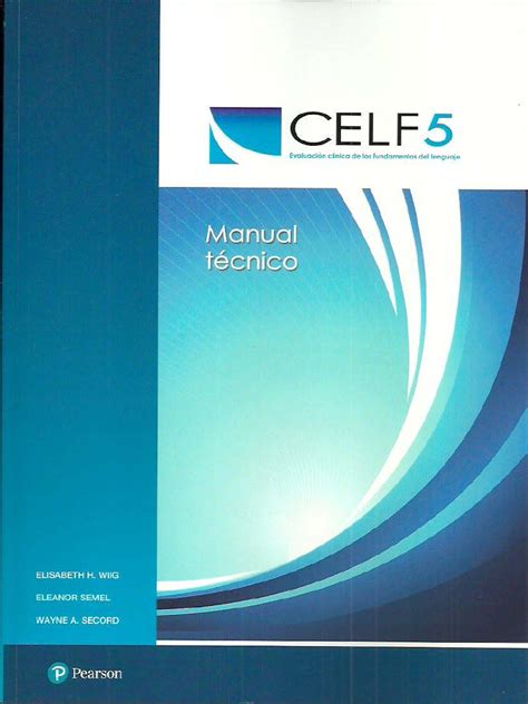 Celf 5 Manual Técnico Pdf Evaluación Lingüística
