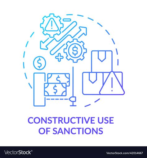 Constructive Use Of Sanctions Blue Gradient Vector Image