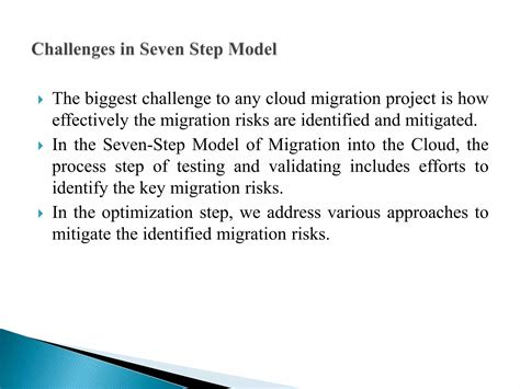 Seven Step Model Of Migration Into The Cloud Pptx