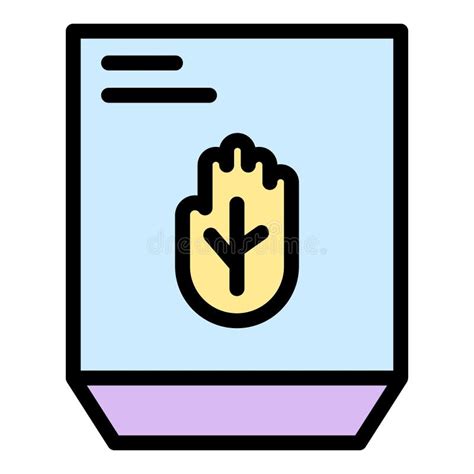 Palm Identification Icon Vector Flat Stock Vector Illustration Of Authorization Outline