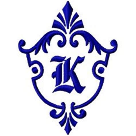 Monogram Crest K Machine Embroidery Design Embroidery Library At