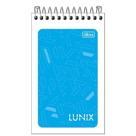 Caderneta Espiral Capa Flexível Lunix 60 Folhas Lunix Cadernos Caderneta Tilibra