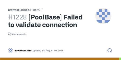 Poolbase Failed To Validate Connection · Issue 1228