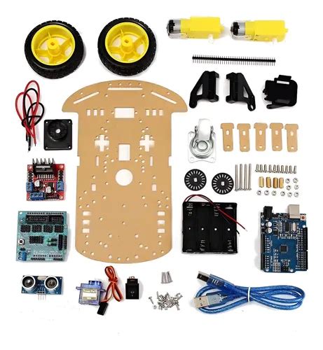 Kit Chasis Completo Auto 2wd Robot Compatible Con Arduino Cuotas Sin Interés