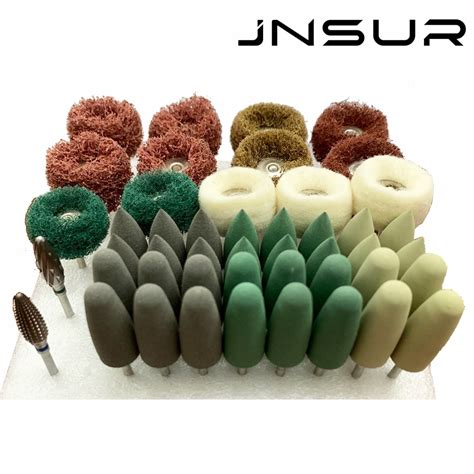 Jnsur 연삭 연마 키트 47 개 치과 실험실 기술자용 실리콘 폴리셔 아크릴 수지 치과 재료 치과 도구 Aliexpress