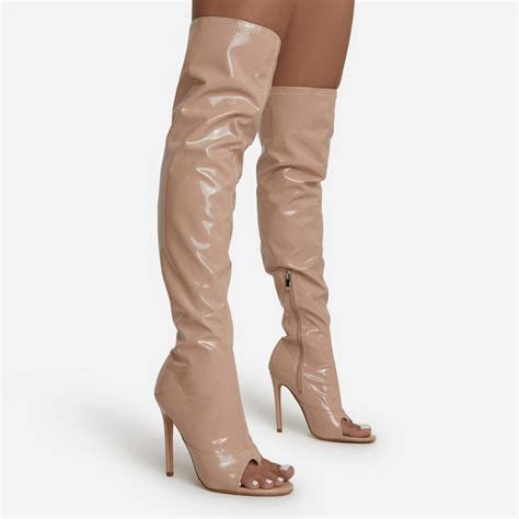 Ego Nude Thigh High Heels Size 5 Really Comfy Depop
