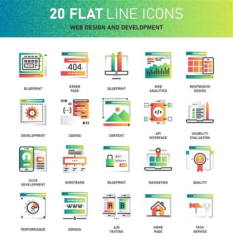 Premium Vector Web Design And Development Icons
