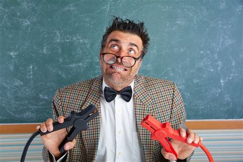 Nerd Electronics Technician Short Circuit Lightning Stock Image Image