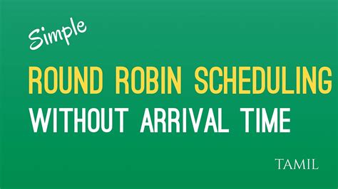 Round Robin Cpu Scheduling Algorithm Youtube