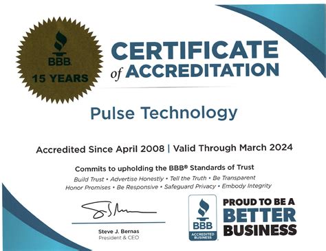 Pulse Technology Celebrates 15 Years Of Better Business Bureau Accreditation Industry Analysts